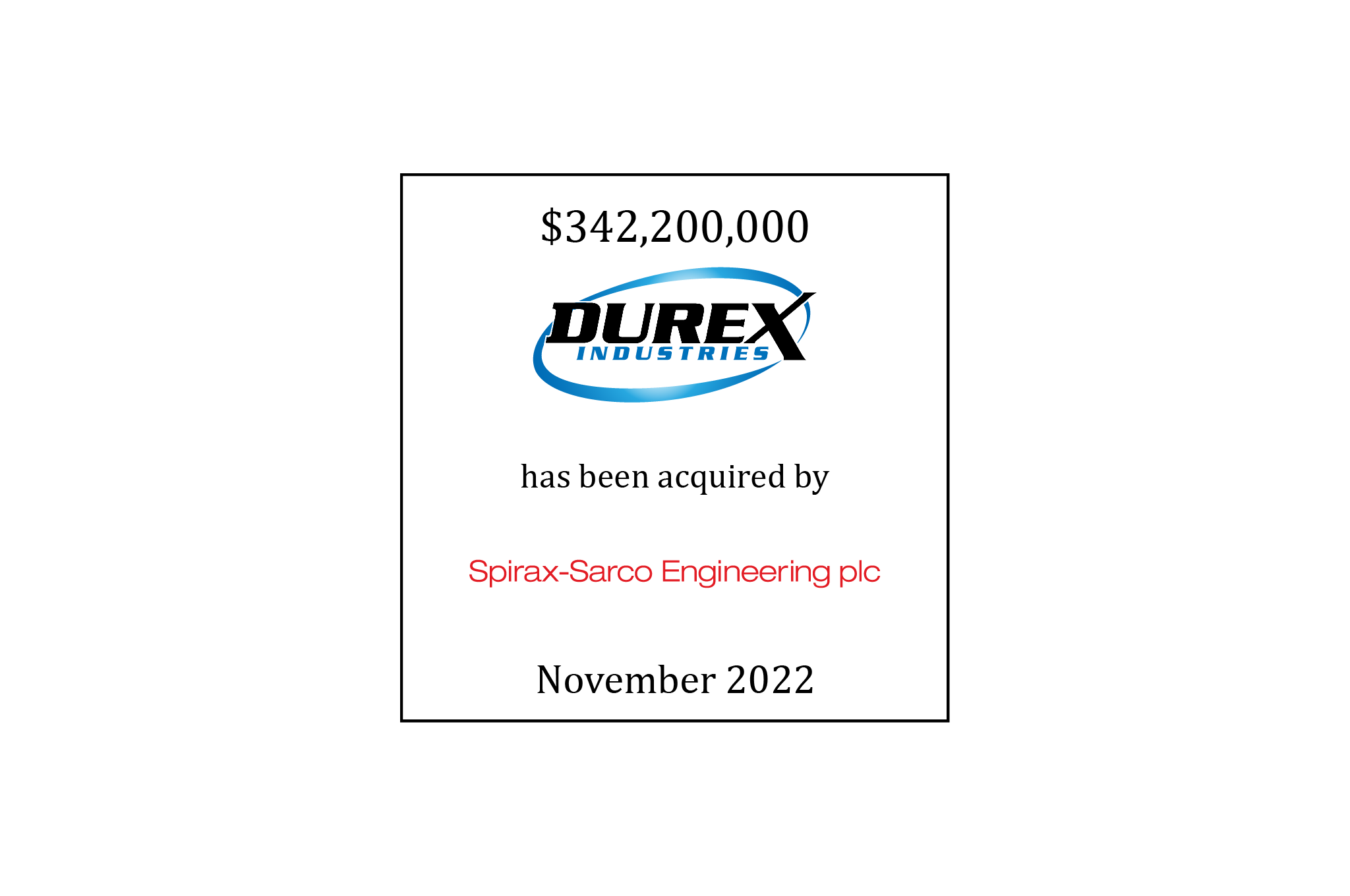 Durex International Corporation and Spirax Sarco Engineering ...